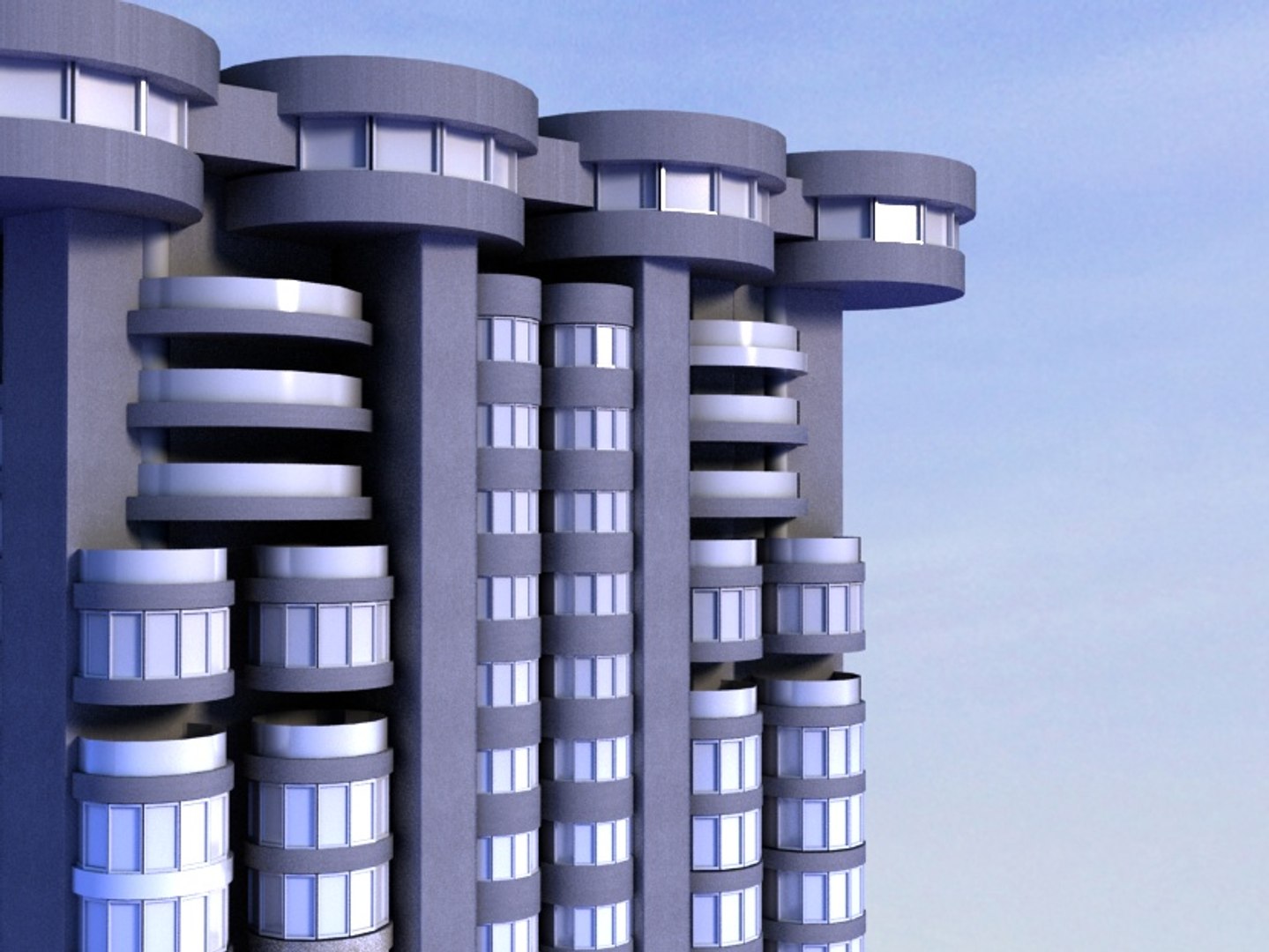 3d 3ds City Design Building