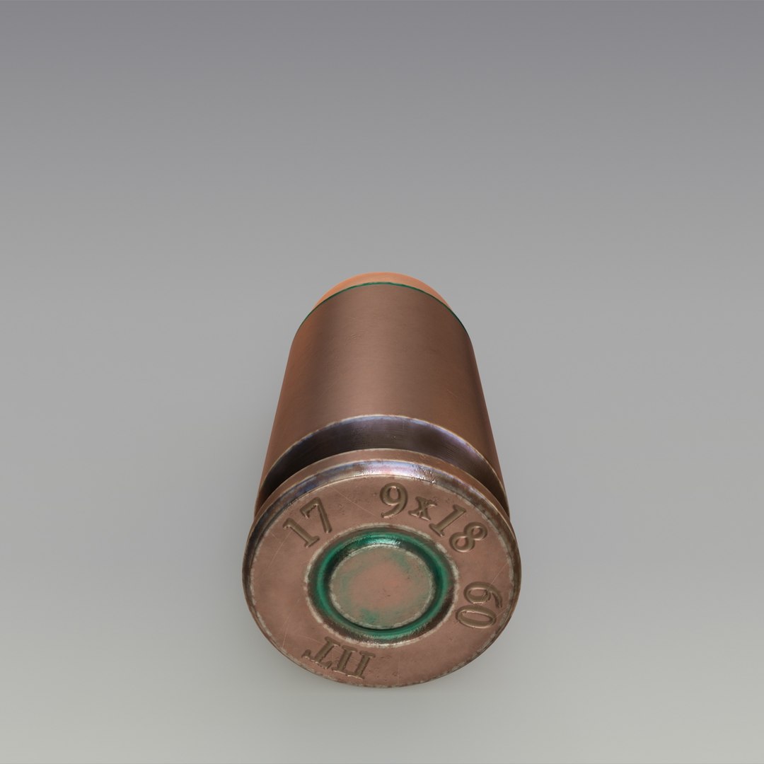 3D 9x18mm cartridge tracer model - TurboSquid 1154269