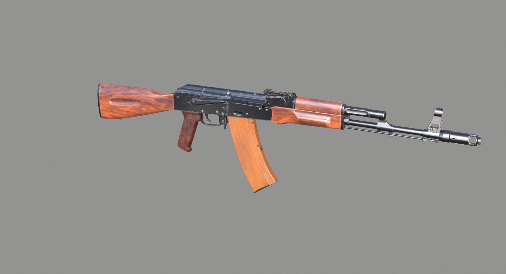 3d low-poly ak-74