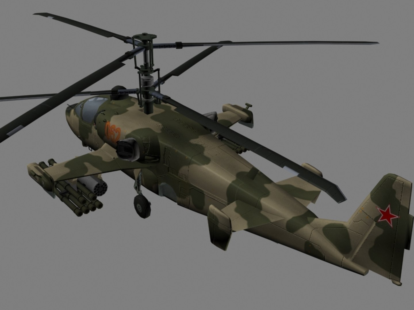 3d Model Ka-52 Russian Helicopter Games