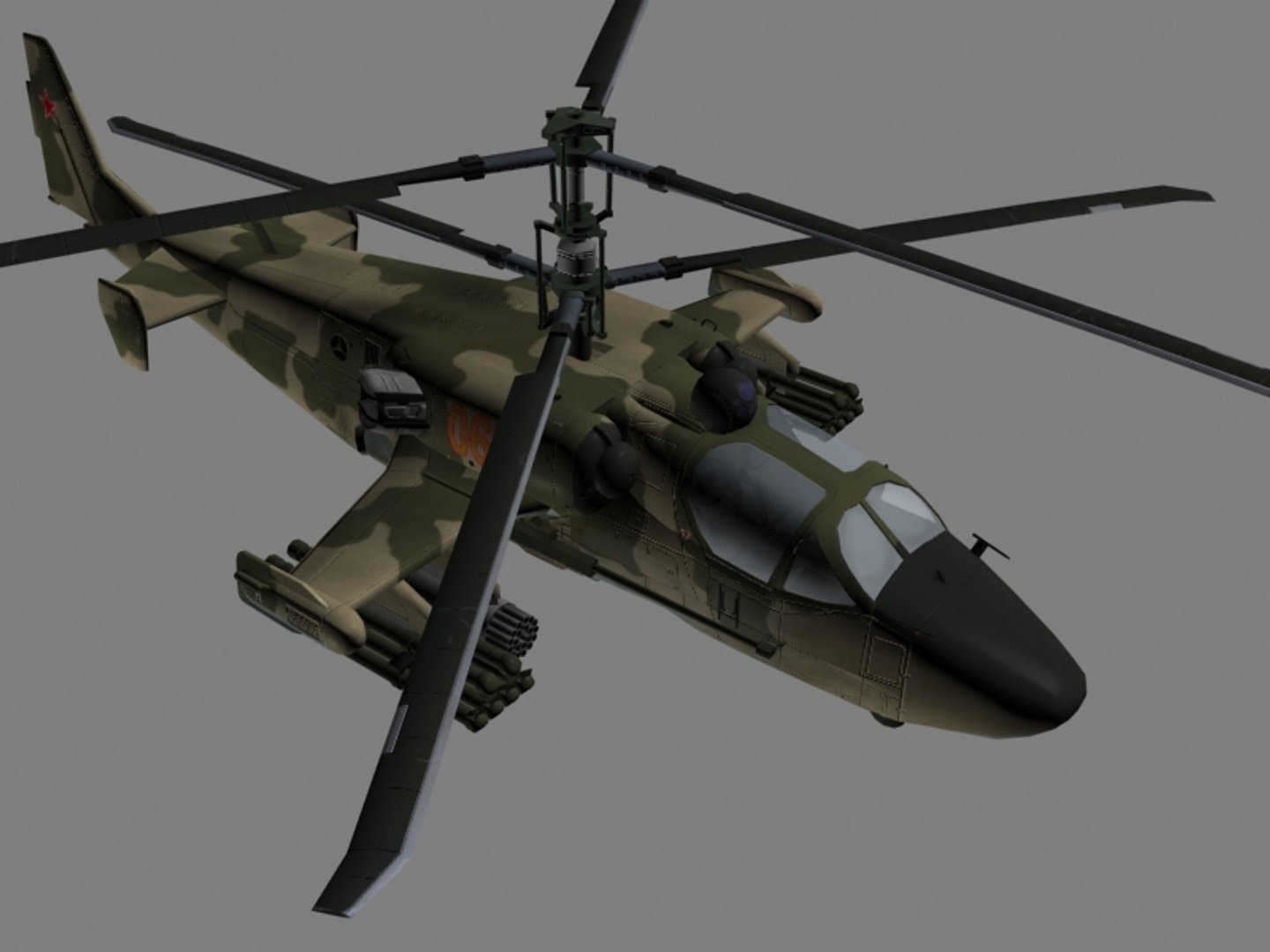 3d Model Ka-52 Russian Helicopter Games