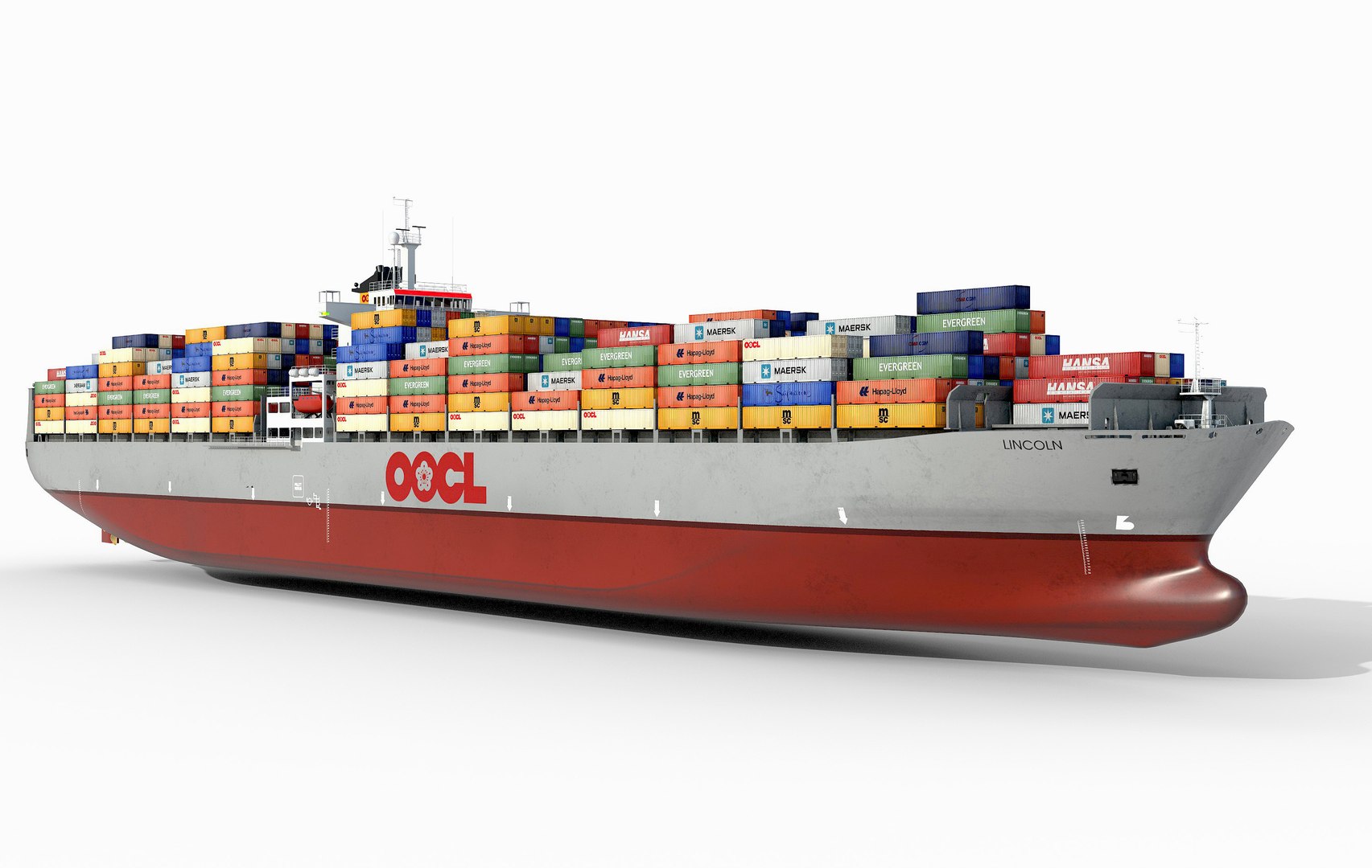 Container Ship 300m 3D - TurboSquid 1635974