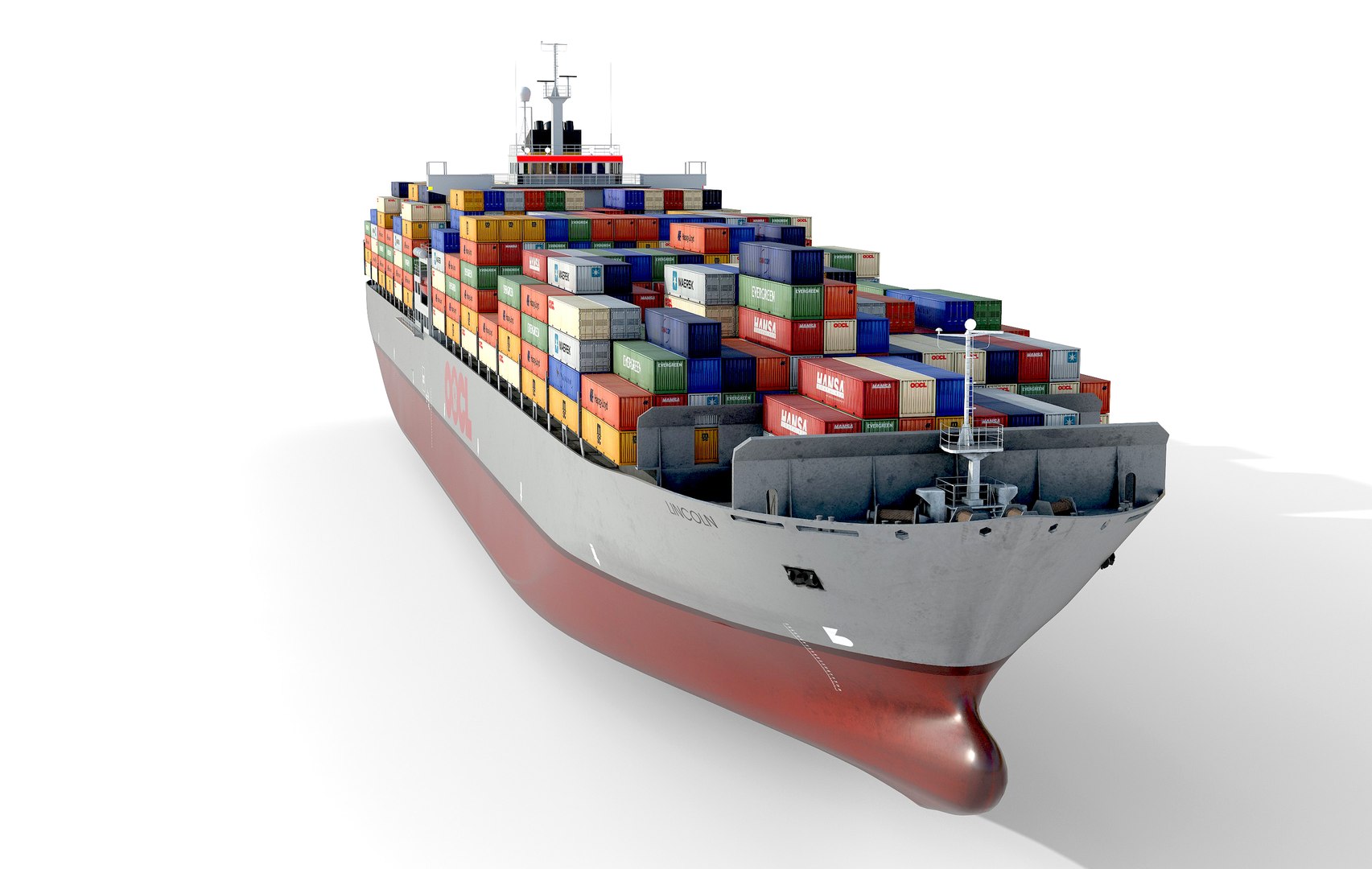 Container Ship 300m 3D - TurboSquid 1635974