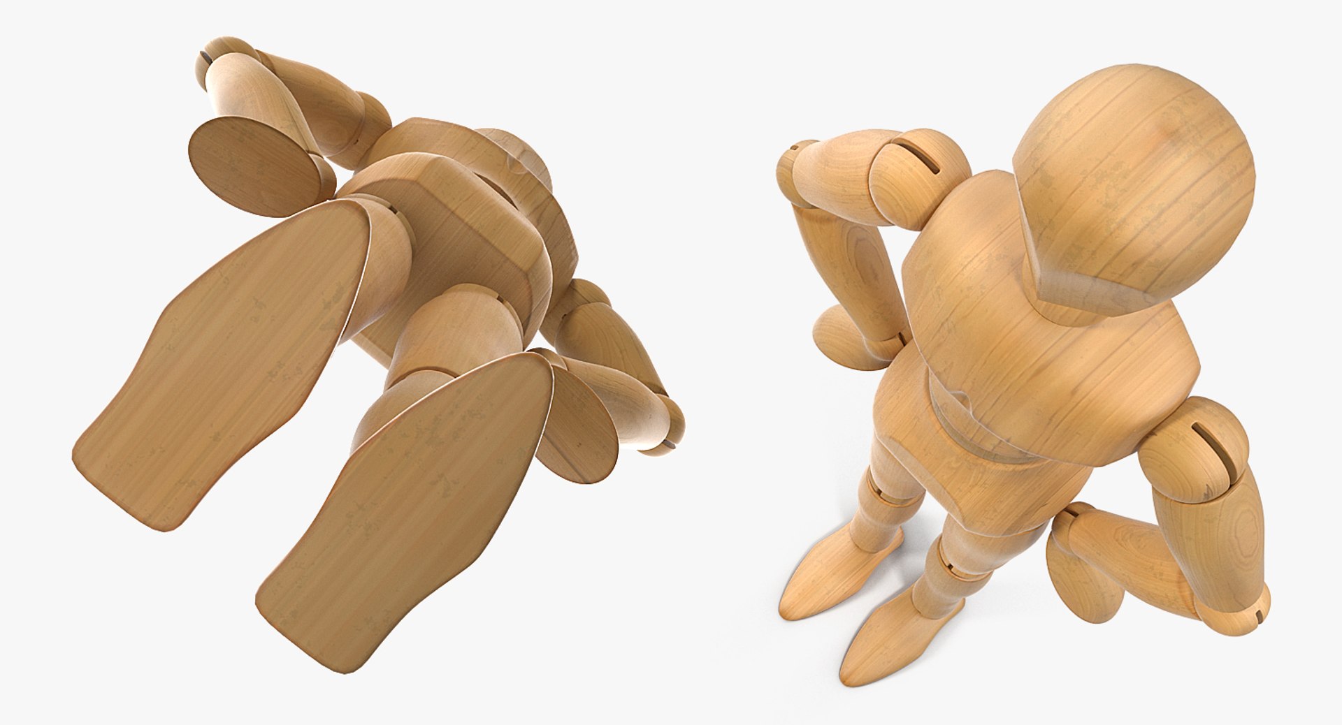Small wooden dummy doll 3D - TurboSquid 1336937