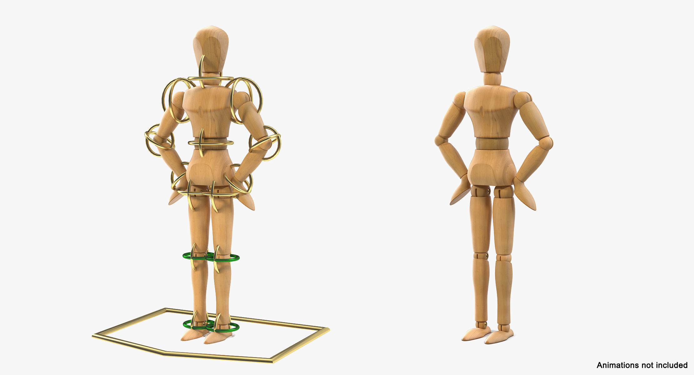 Small wooden dummy doll 3D - TurboSquid 1336937