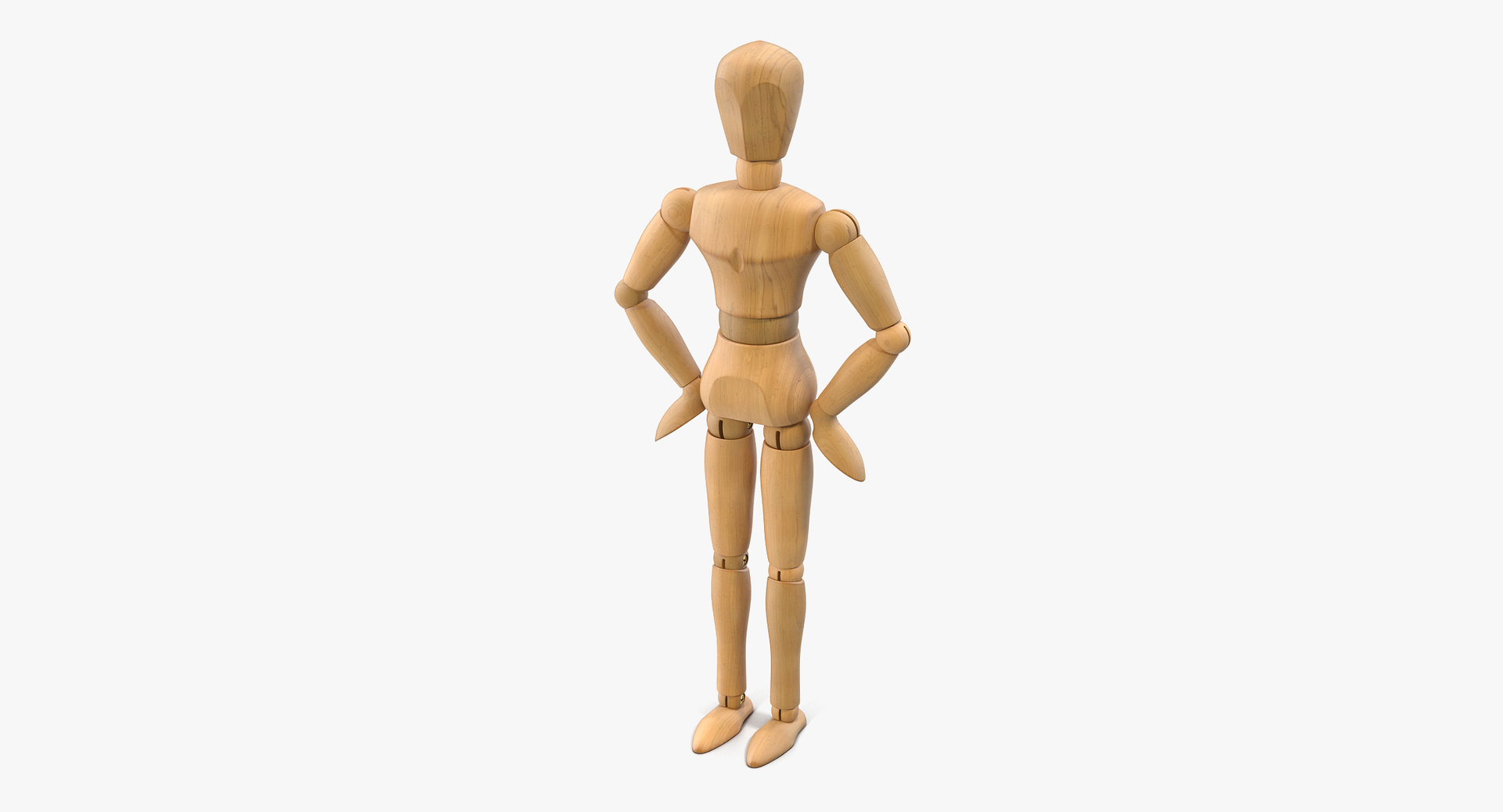 Small wooden dummy doll 3D - TurboSquid 1336937
