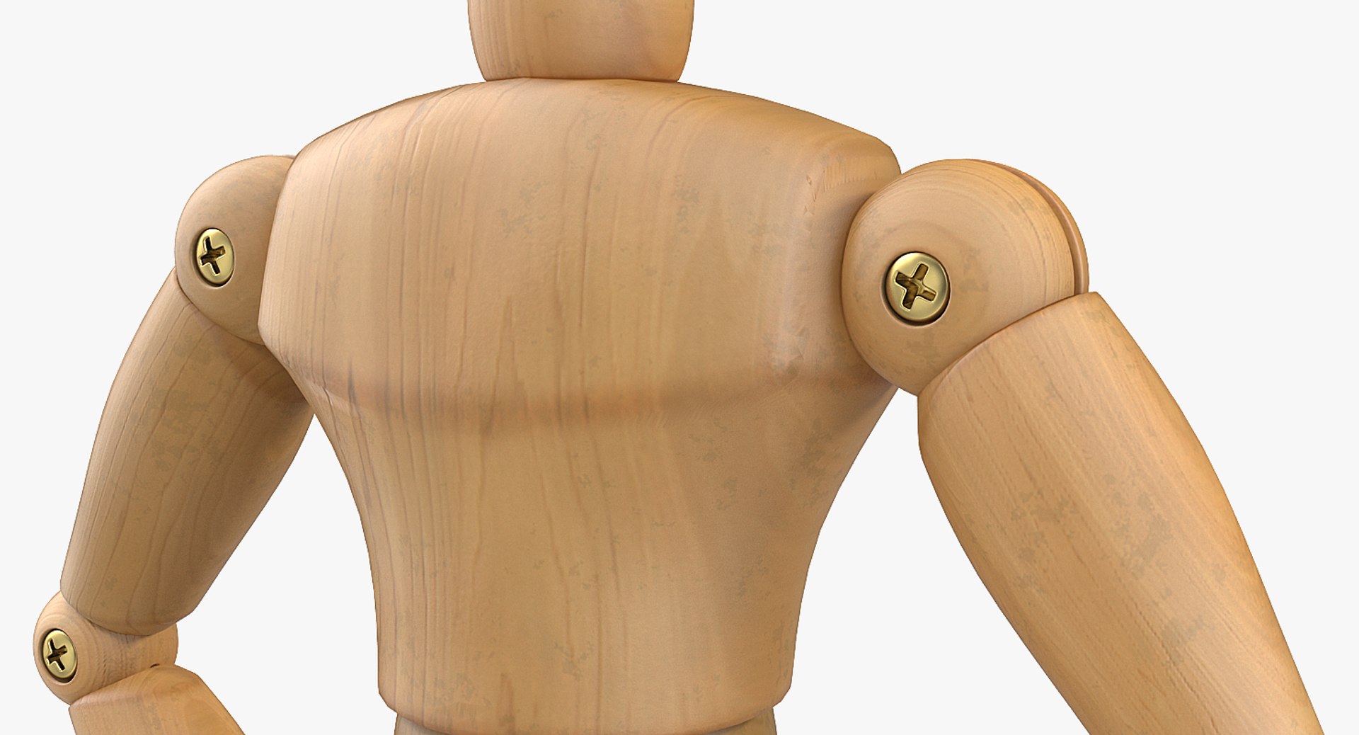 Small wooden dummy doll 3D - TurboSquid 1336937