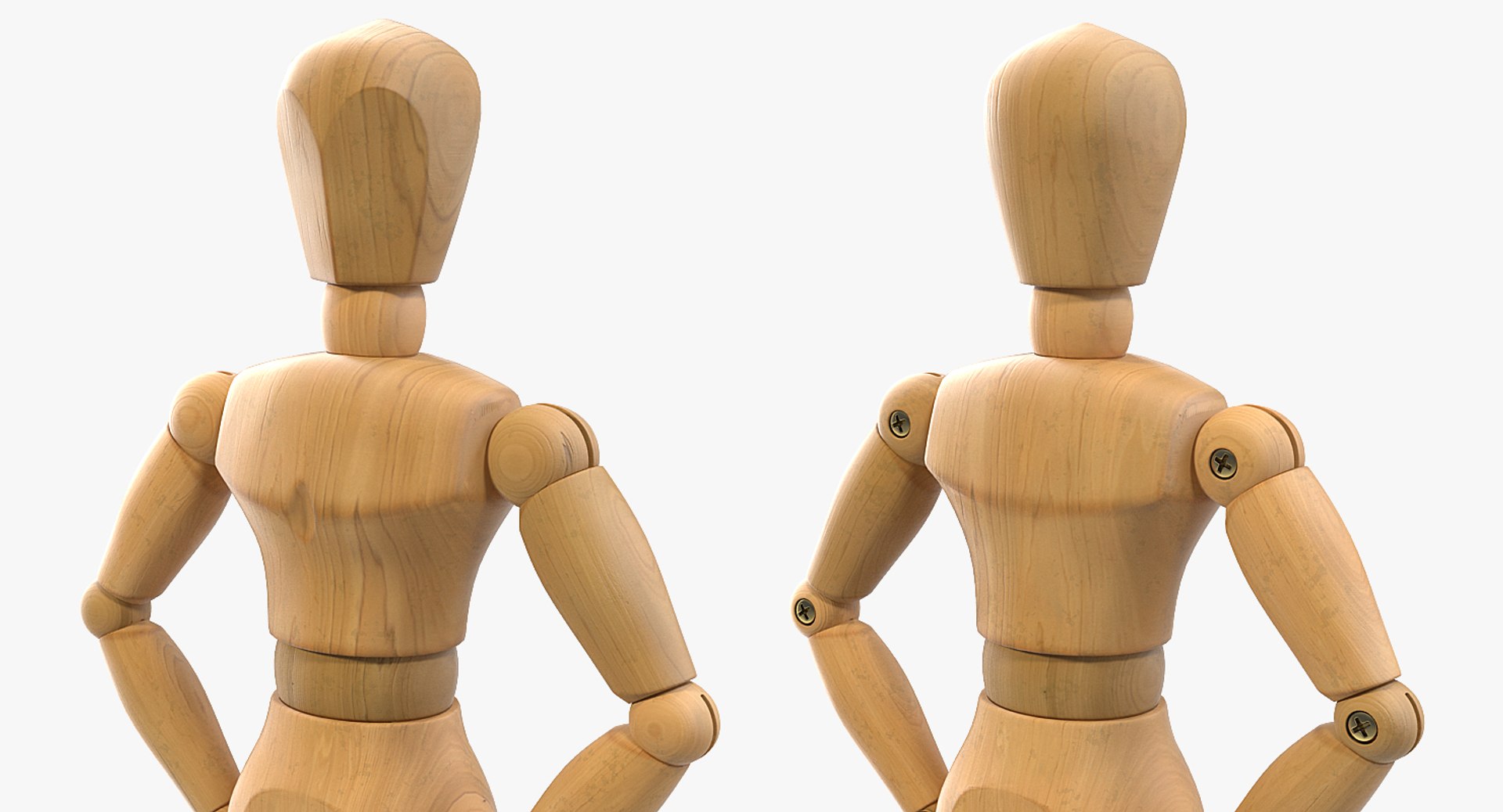 Small wooden dummy doll 3D - TurboSquid 1336937