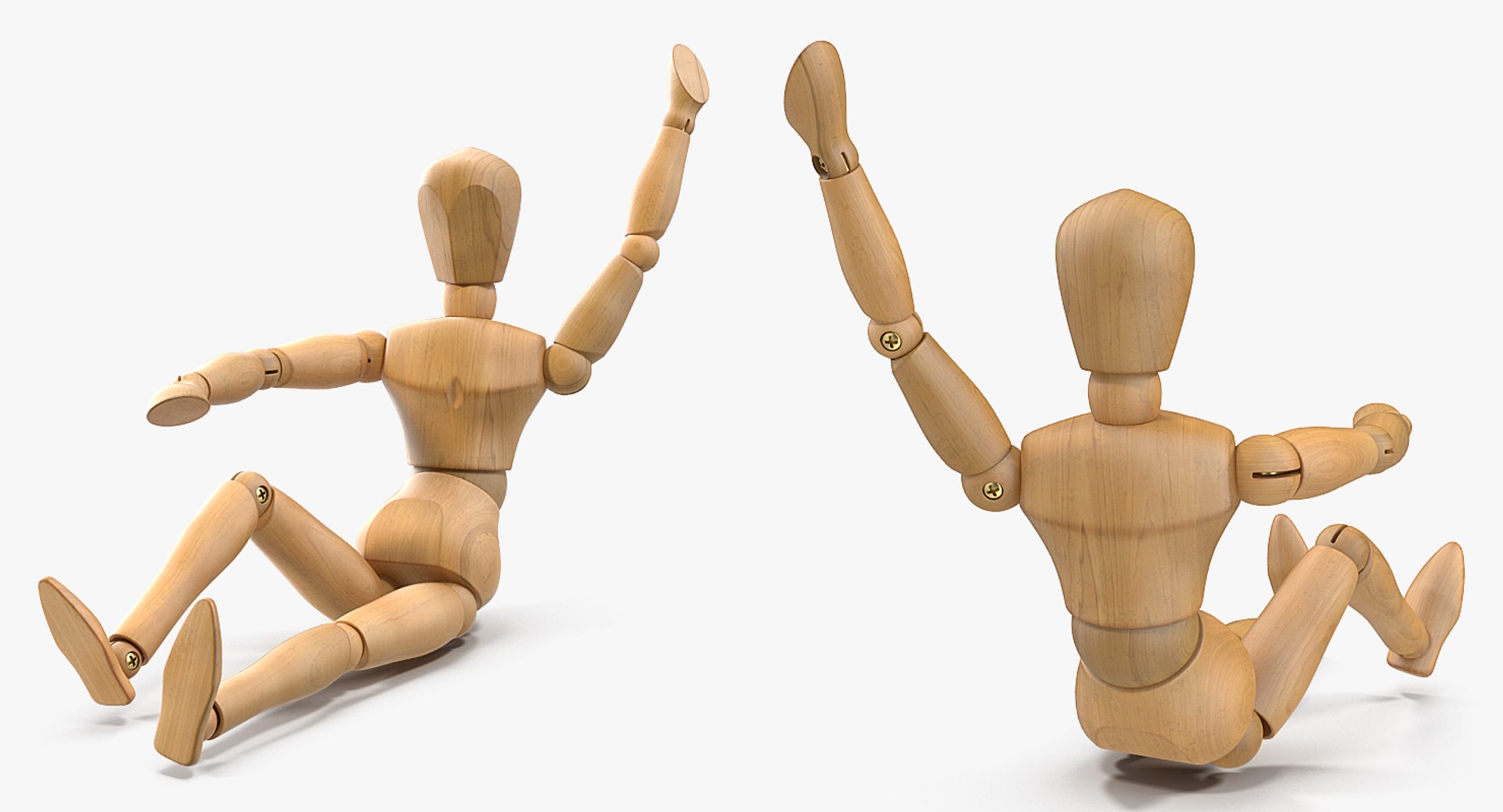 Small wooden dummy doll 3D - TurboSquid 1336937