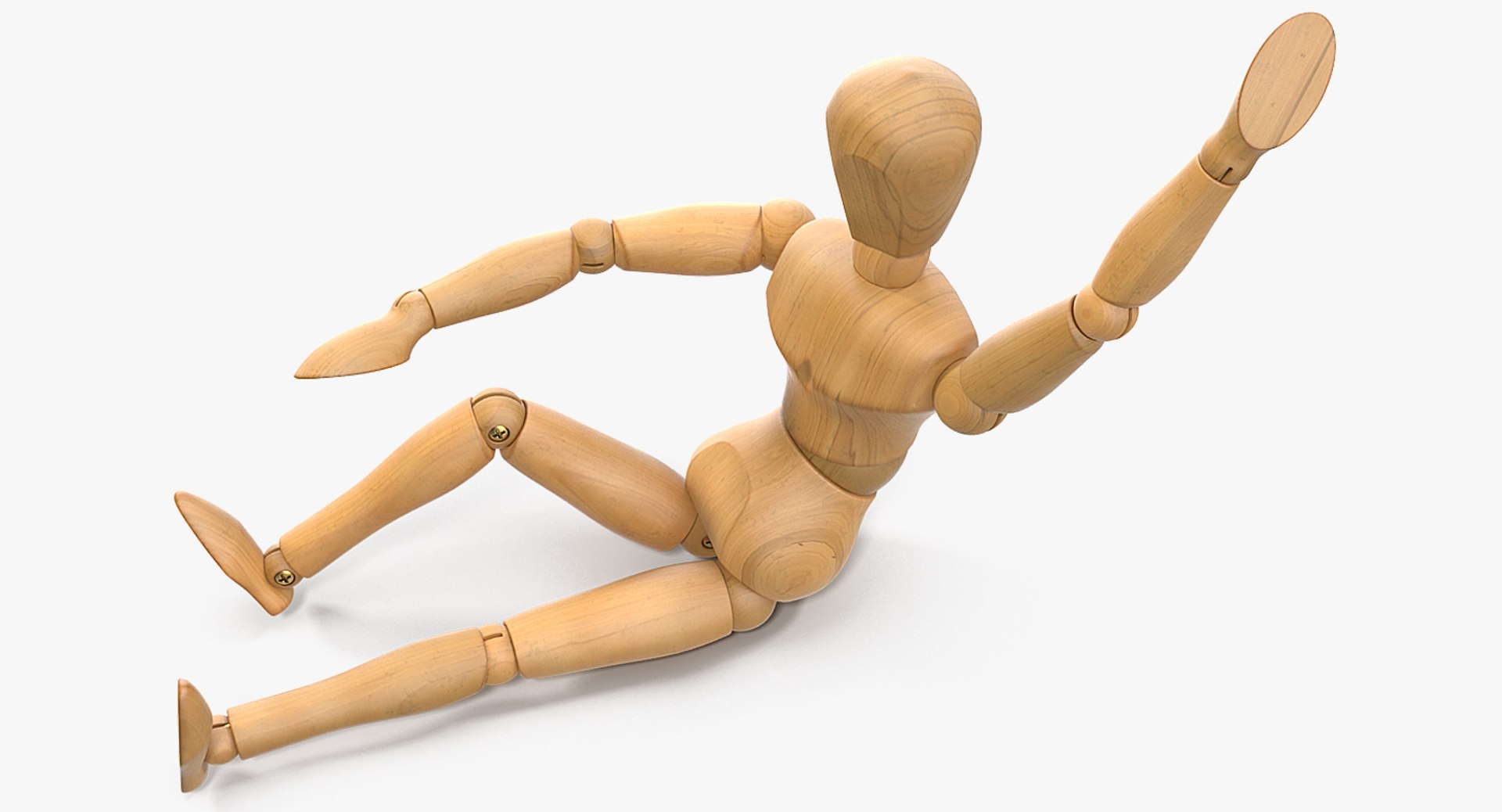 Small wooden dummy doll 3D - TurboSquid 1336937