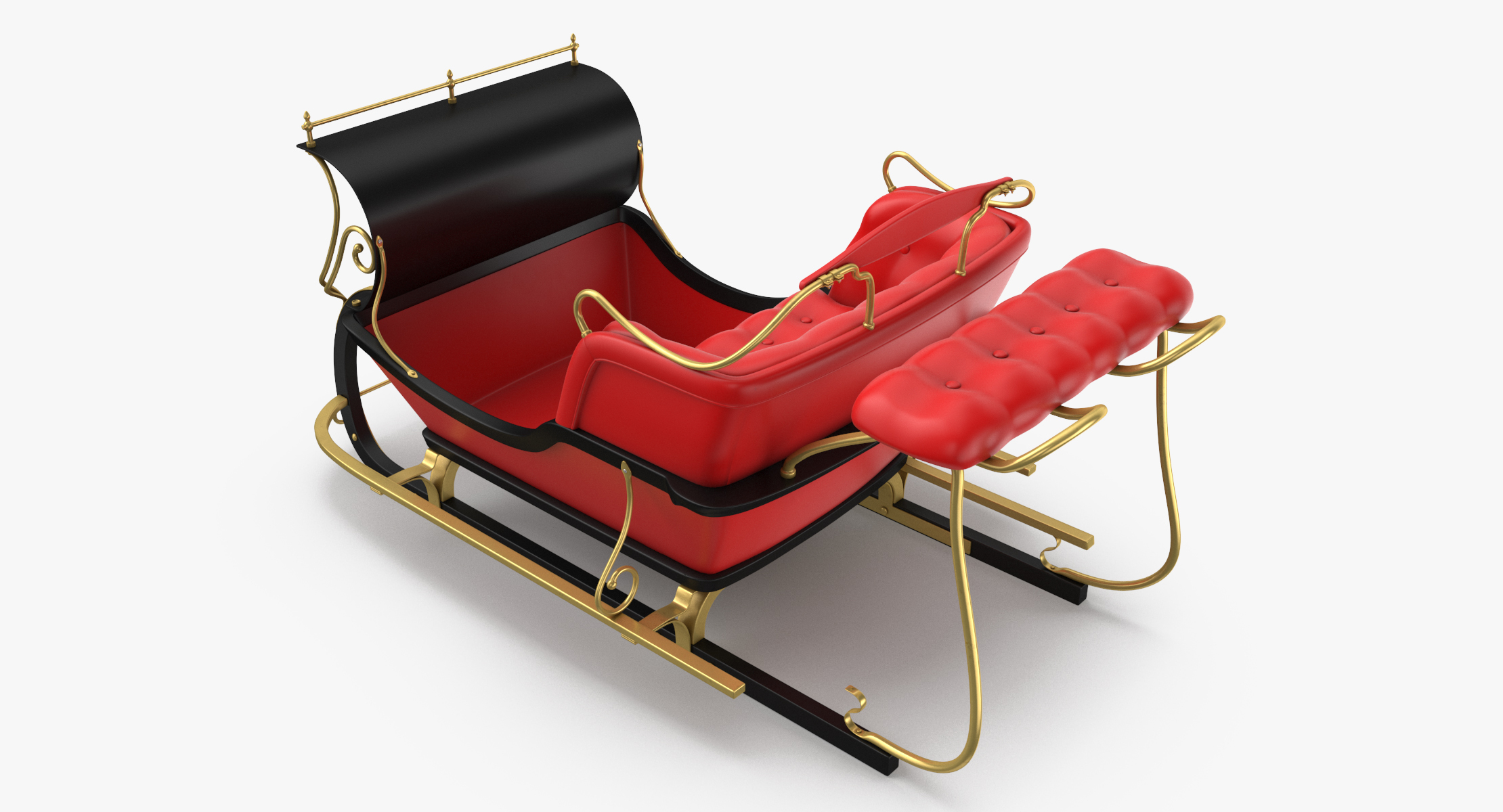 Santa sleigh 3D model - TurboSquid 1235424