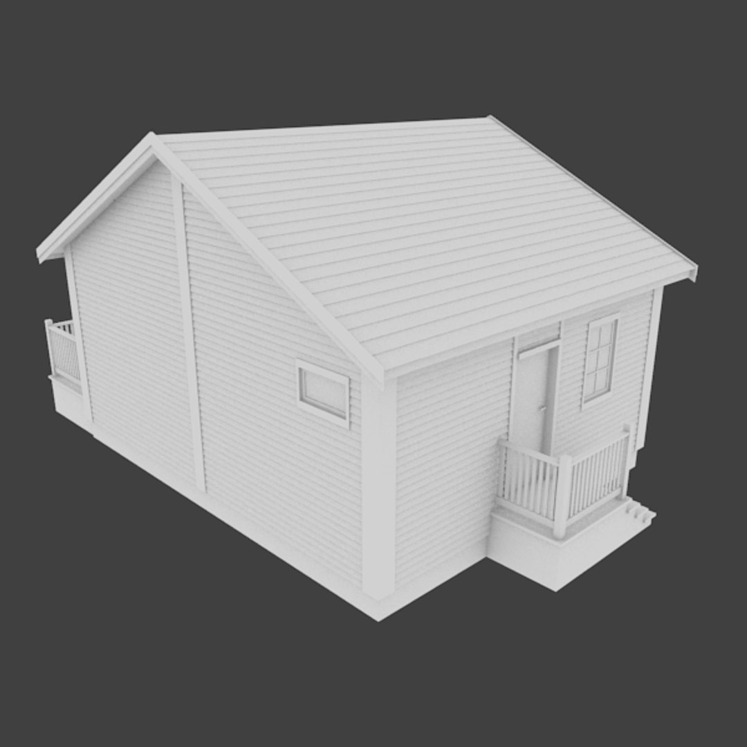 Hotel Admin Building Exterior 3d Model