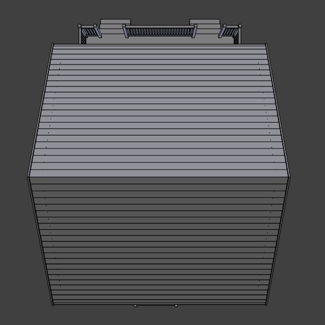 Hotel Admin Building Exterior 3d Model