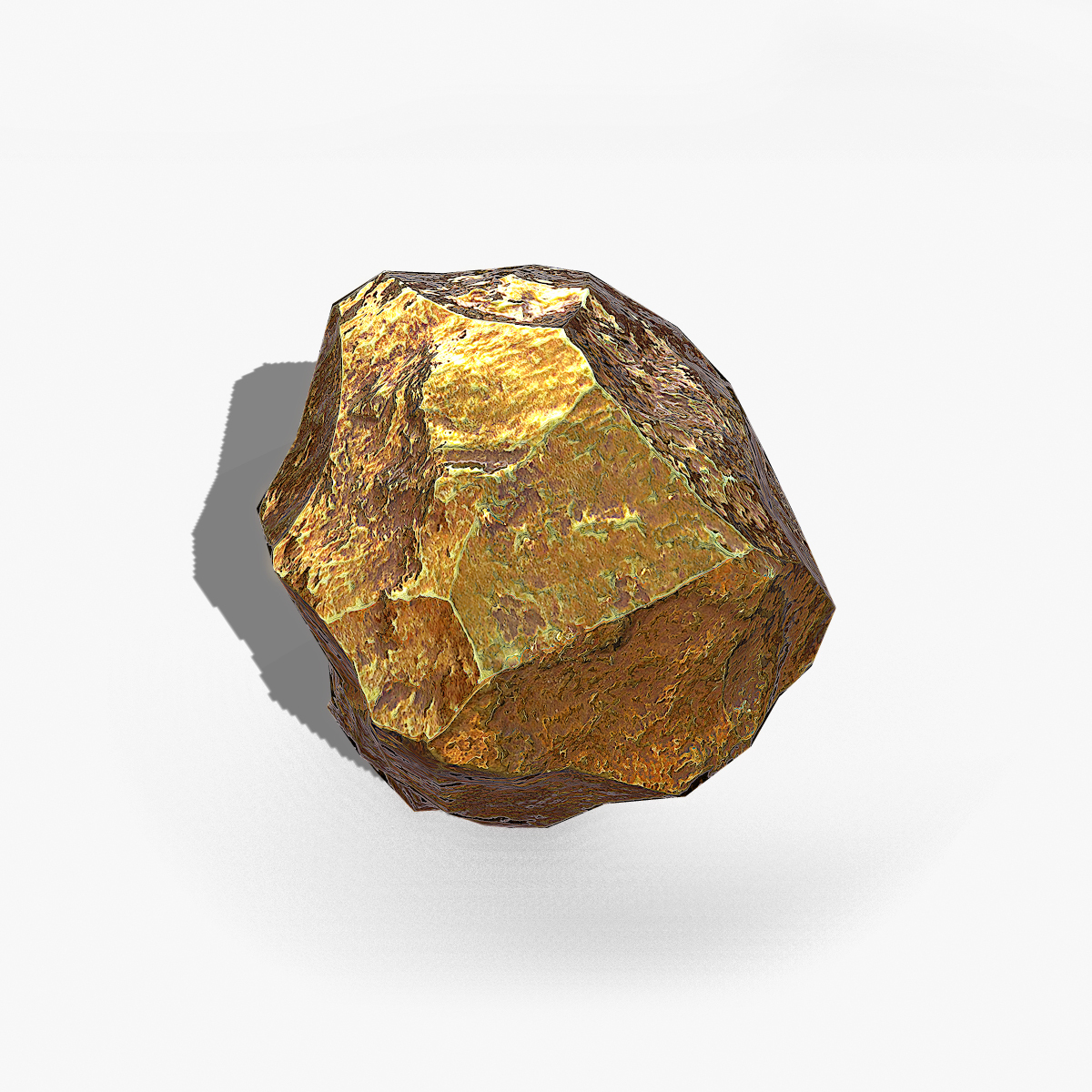 3d gold nugget model