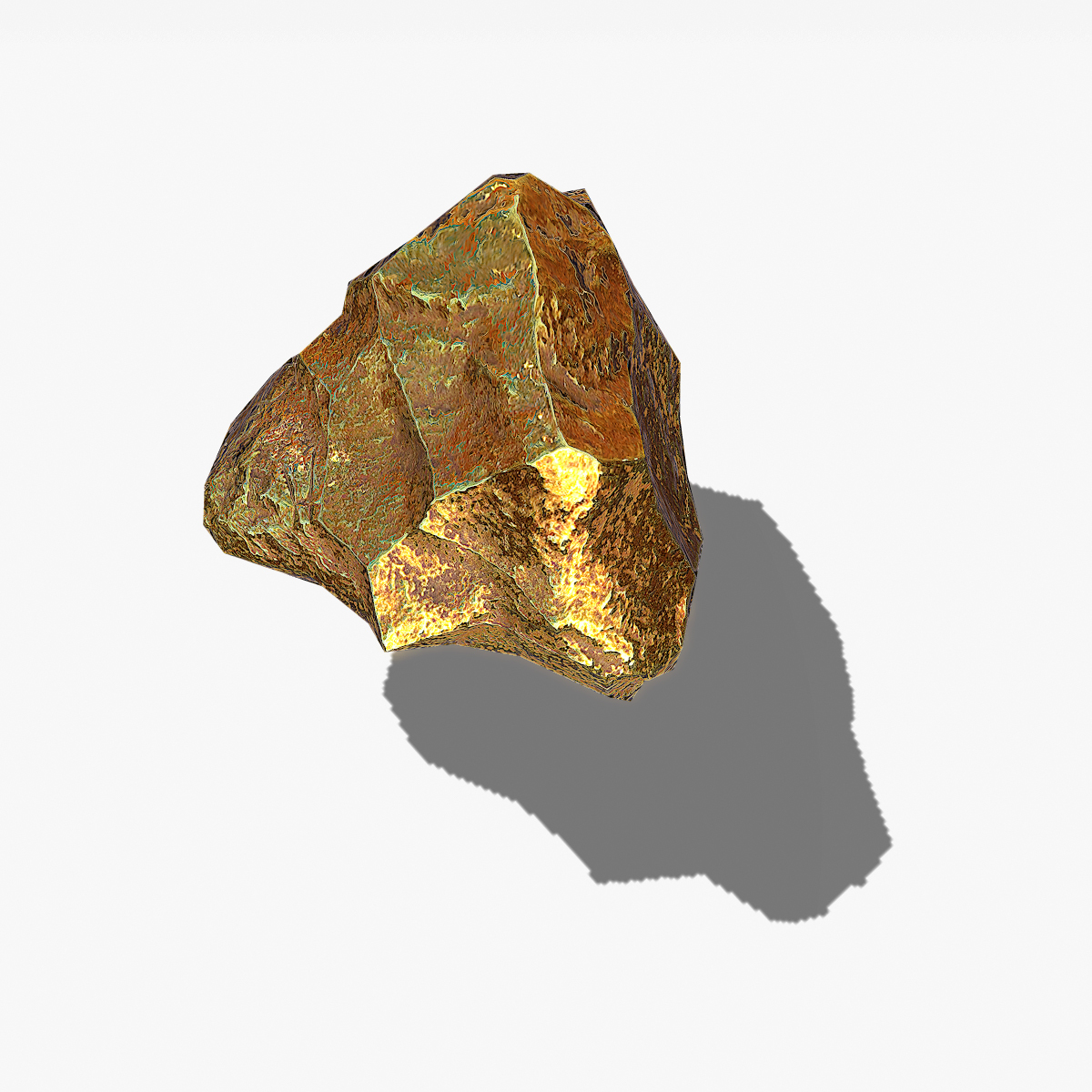 3d gold nugget model