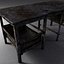 3d Old Rusty Metal Workbench