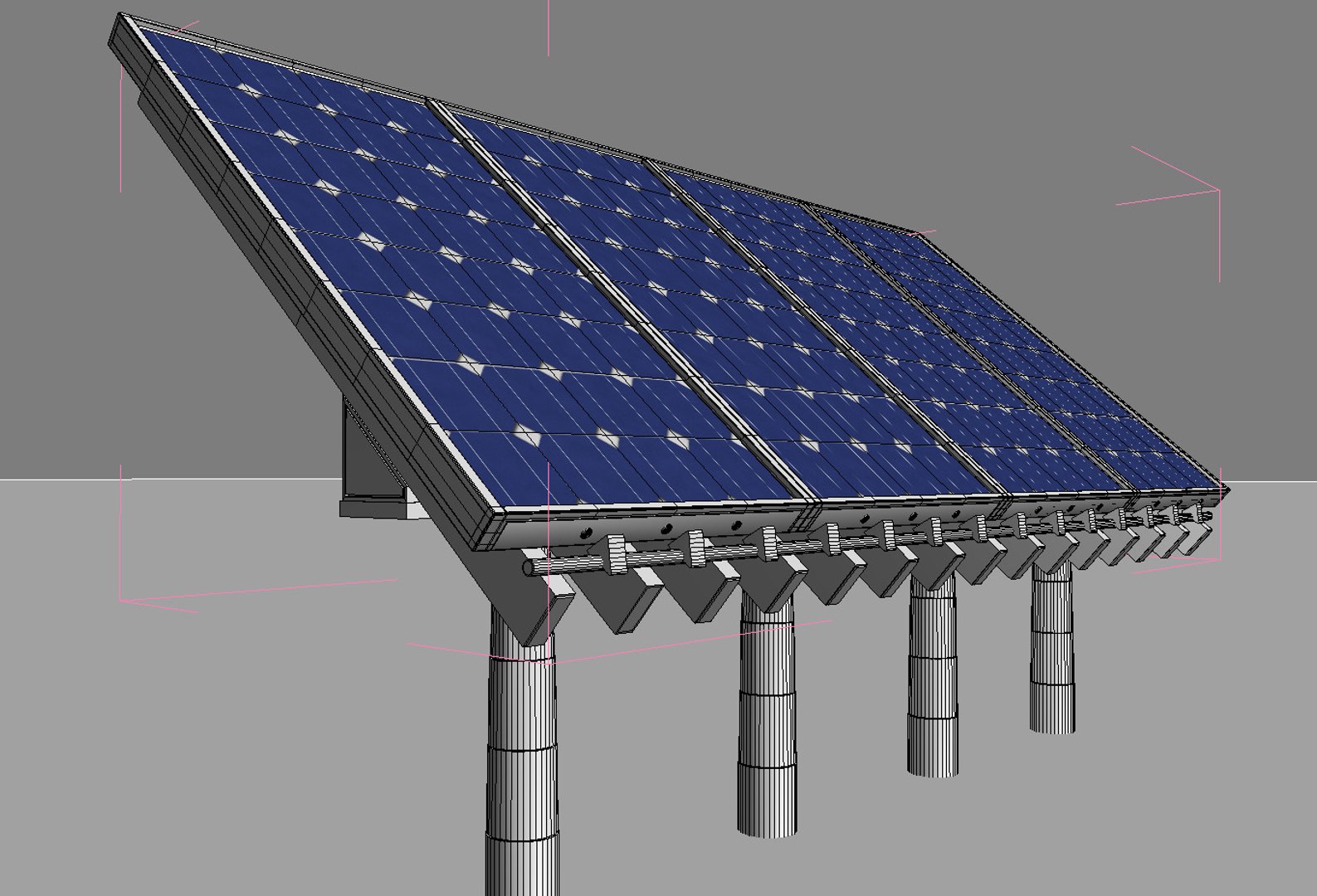 Silicon Solar Panel 3d Model