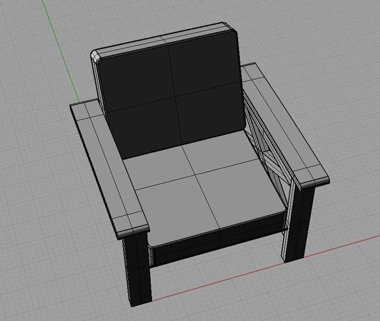 3d Model Arm Chair X