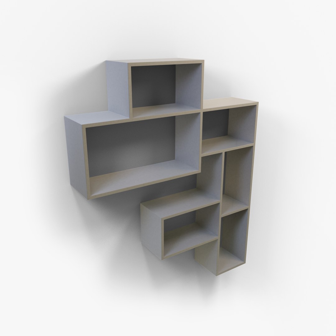 3D Designer Furniture Wall Shelf - TurboSquid 1393307