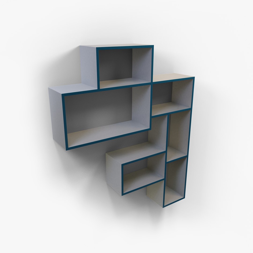 3D Designer Furniture Wall Shelf - TurboSquid 1393307