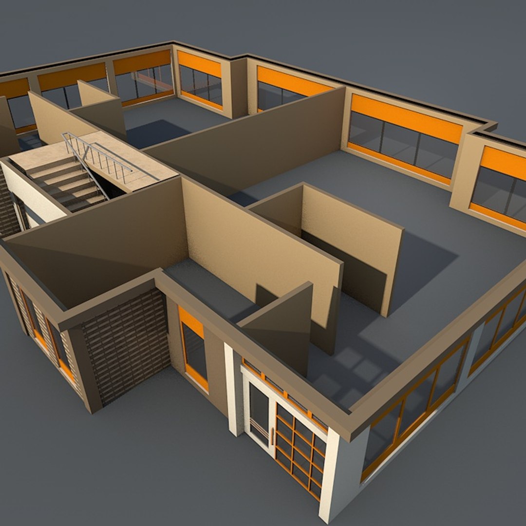 3d Model Building Interior House