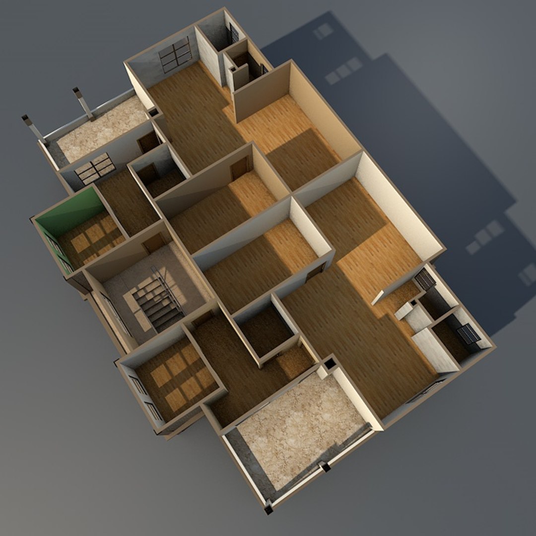 3d Model Building Interior House