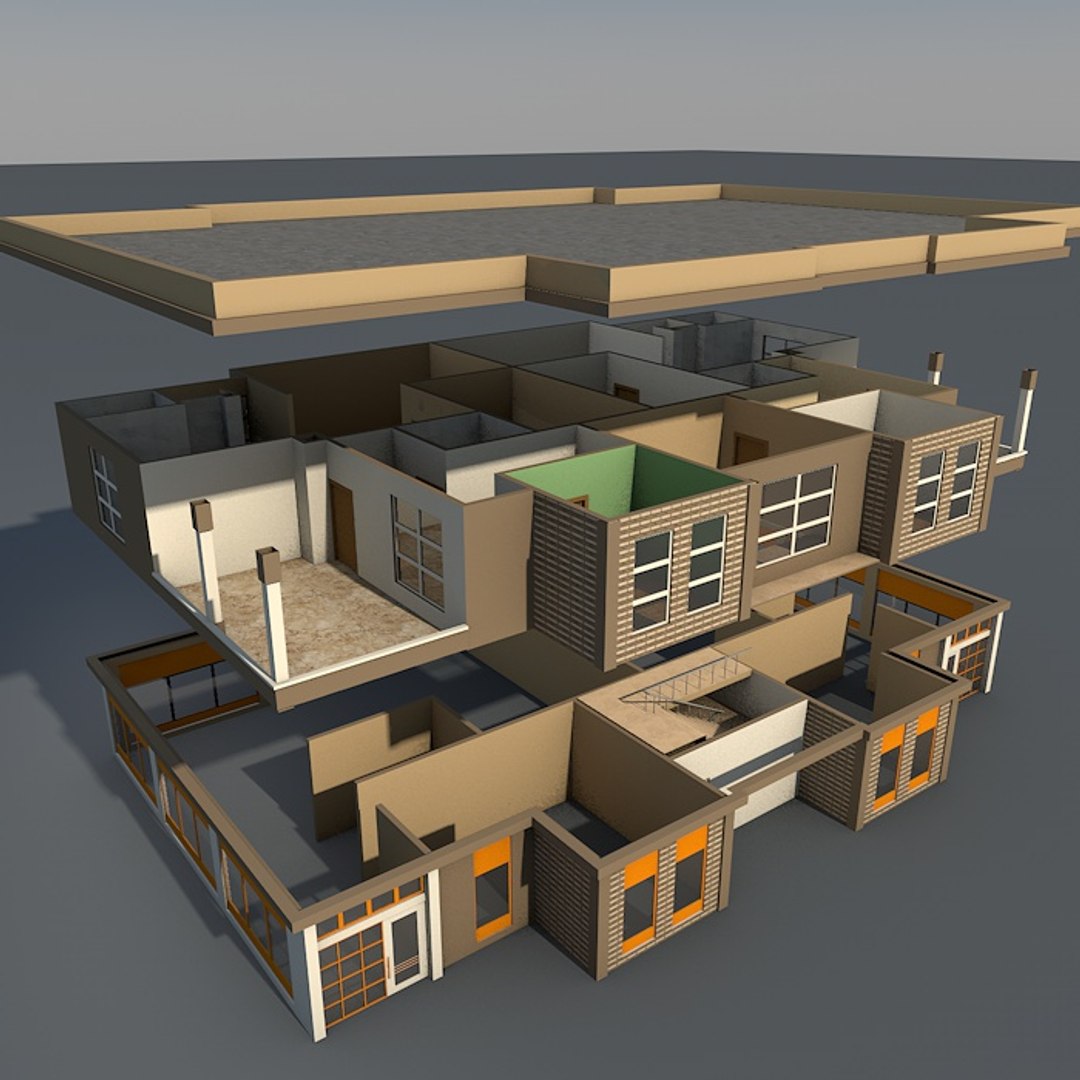 3d Model Building Interior House