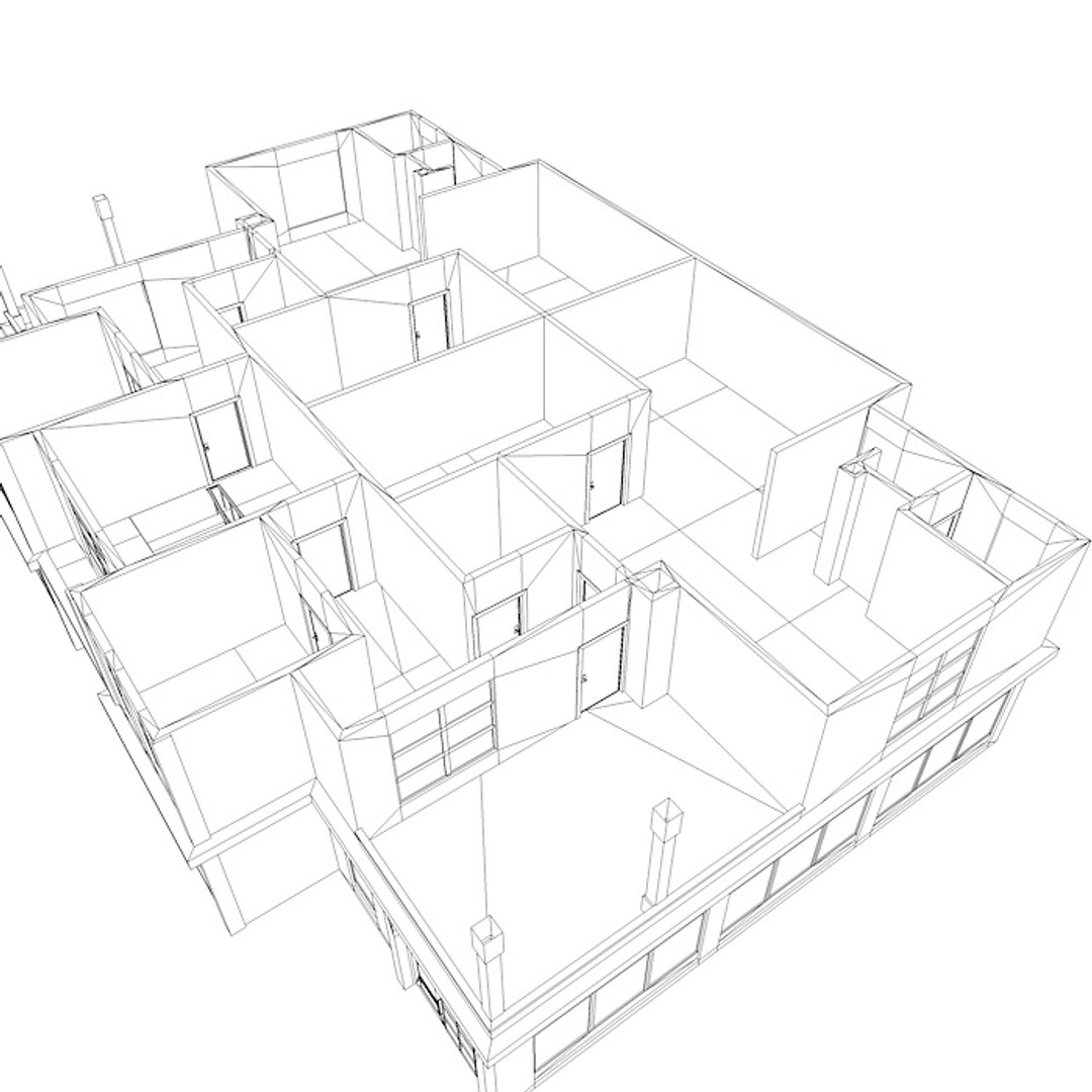 3d Model Building Interior House