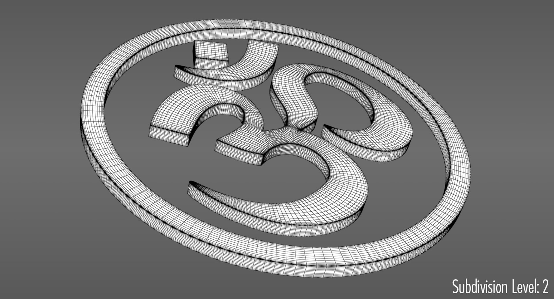 Om Symbol 3d Model