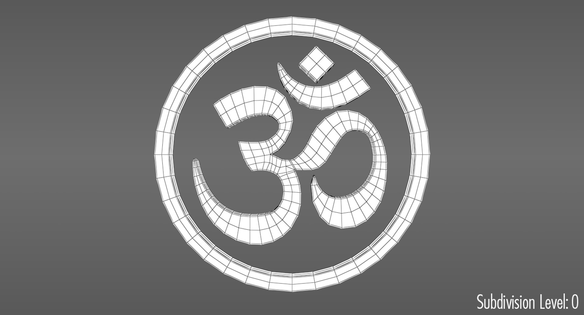 Om Symbol 3d Model