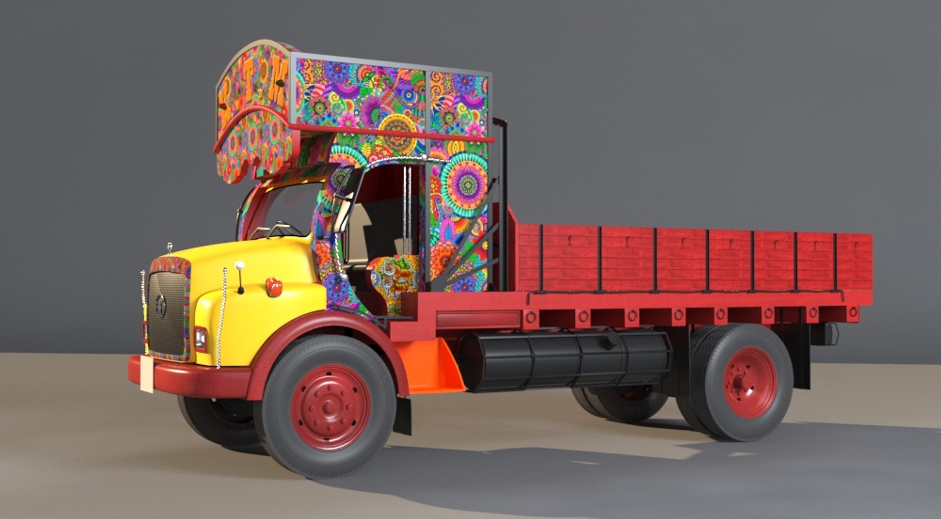 Kerala Lorry 3D Model - TurboSquid 1496574