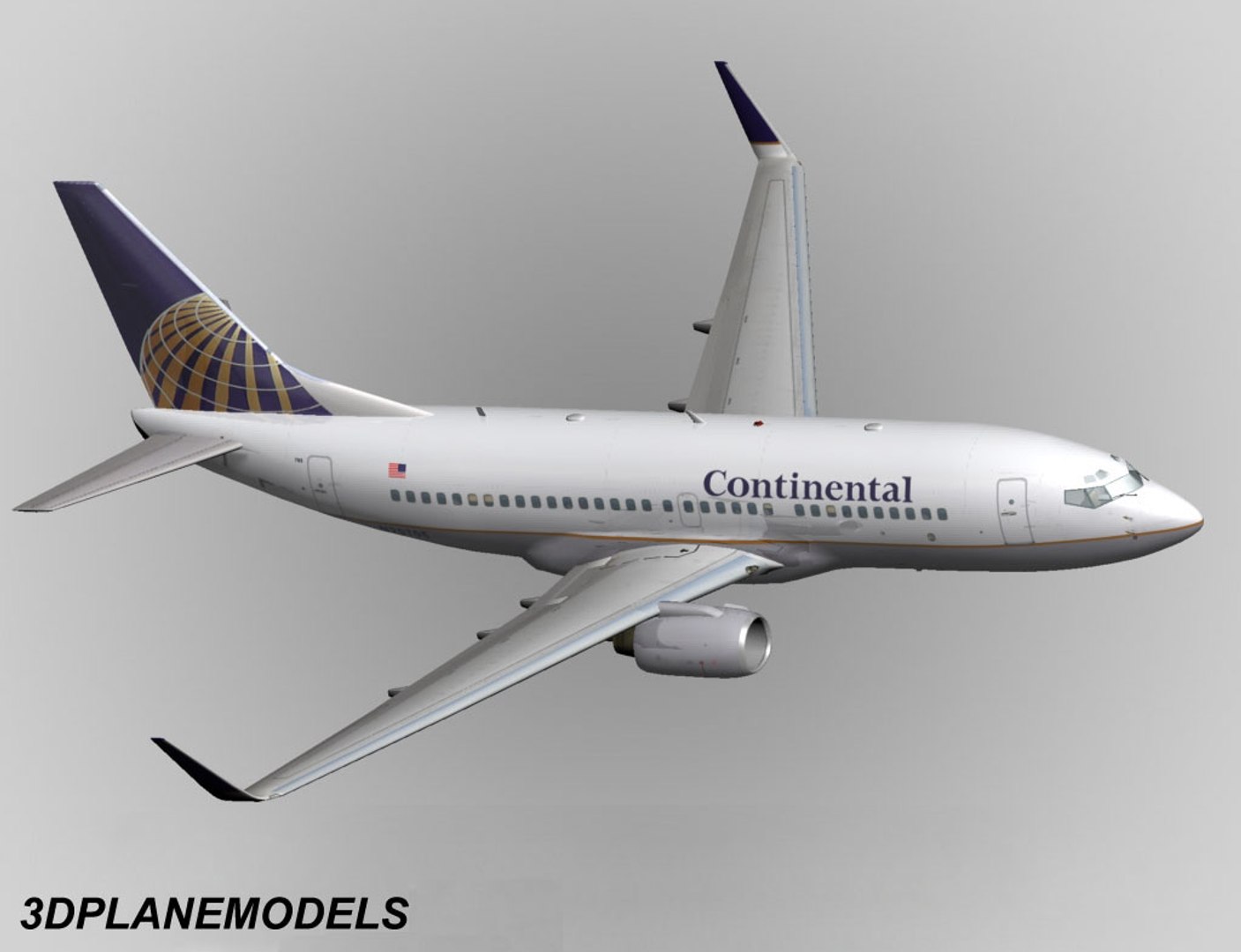 3ds B737-700 Continental Airlines 737