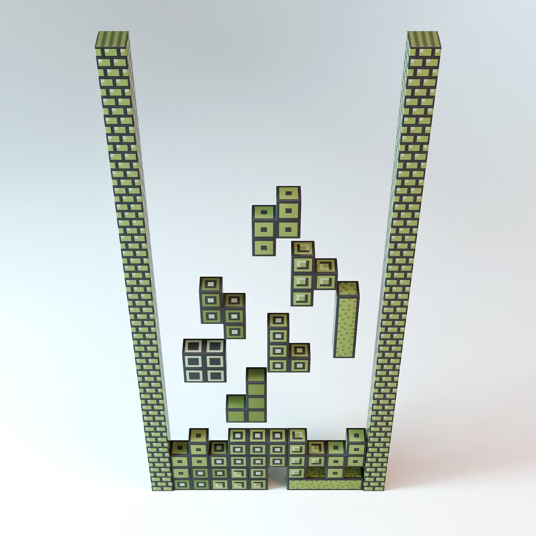 3D Retro Tetris Concept Screen Model - TurboSquid 2187241