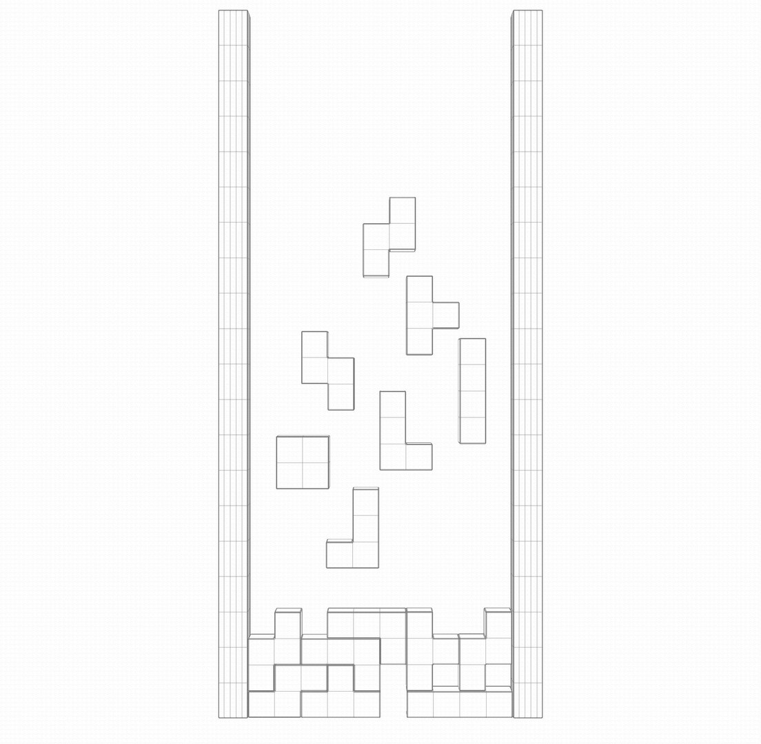 3D Retro Tetris Concept Screen Model - TurboSquid 2187241