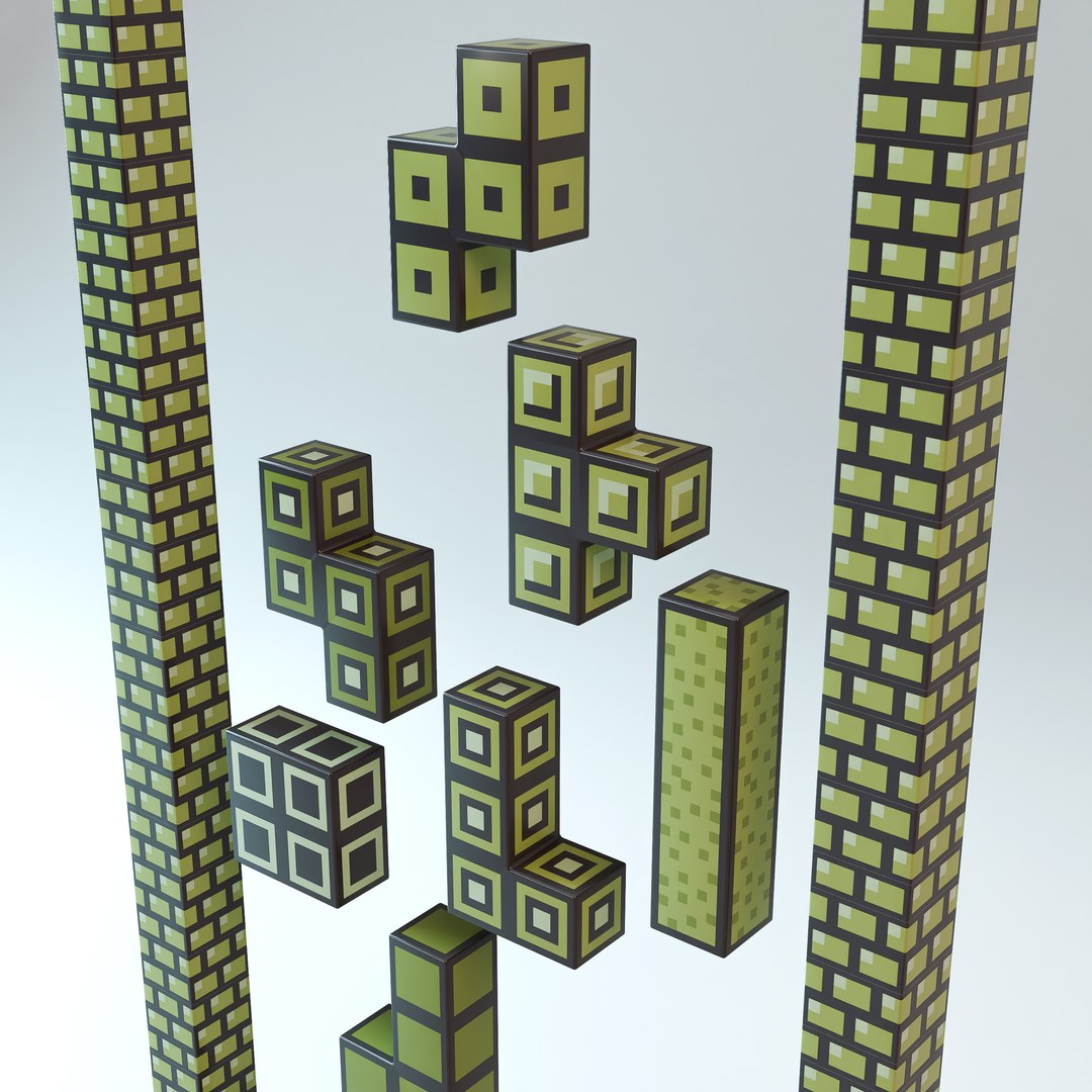 3D Retro Tetris Concept Screen Model - TurboSquid 2187241