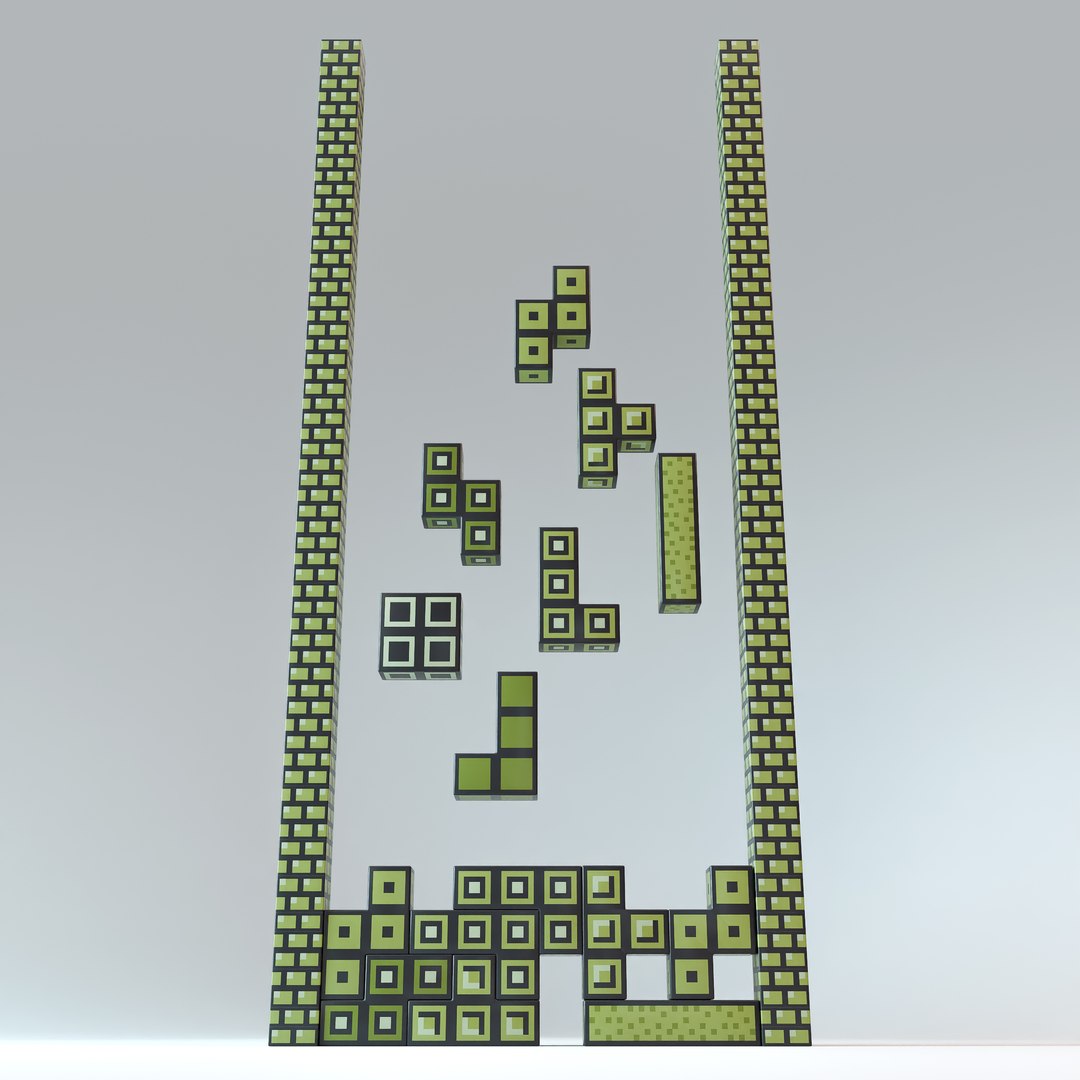 3D Retro Tetris Concept Screen Model - TurboSquid 2187241