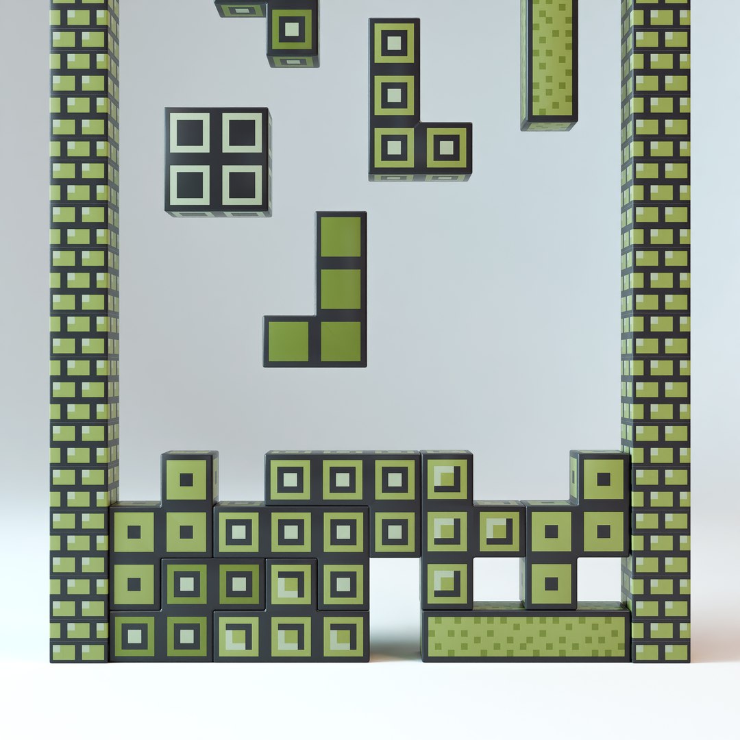 3D Retro Tetris Concept Screen Model - TurboSquid 2187241