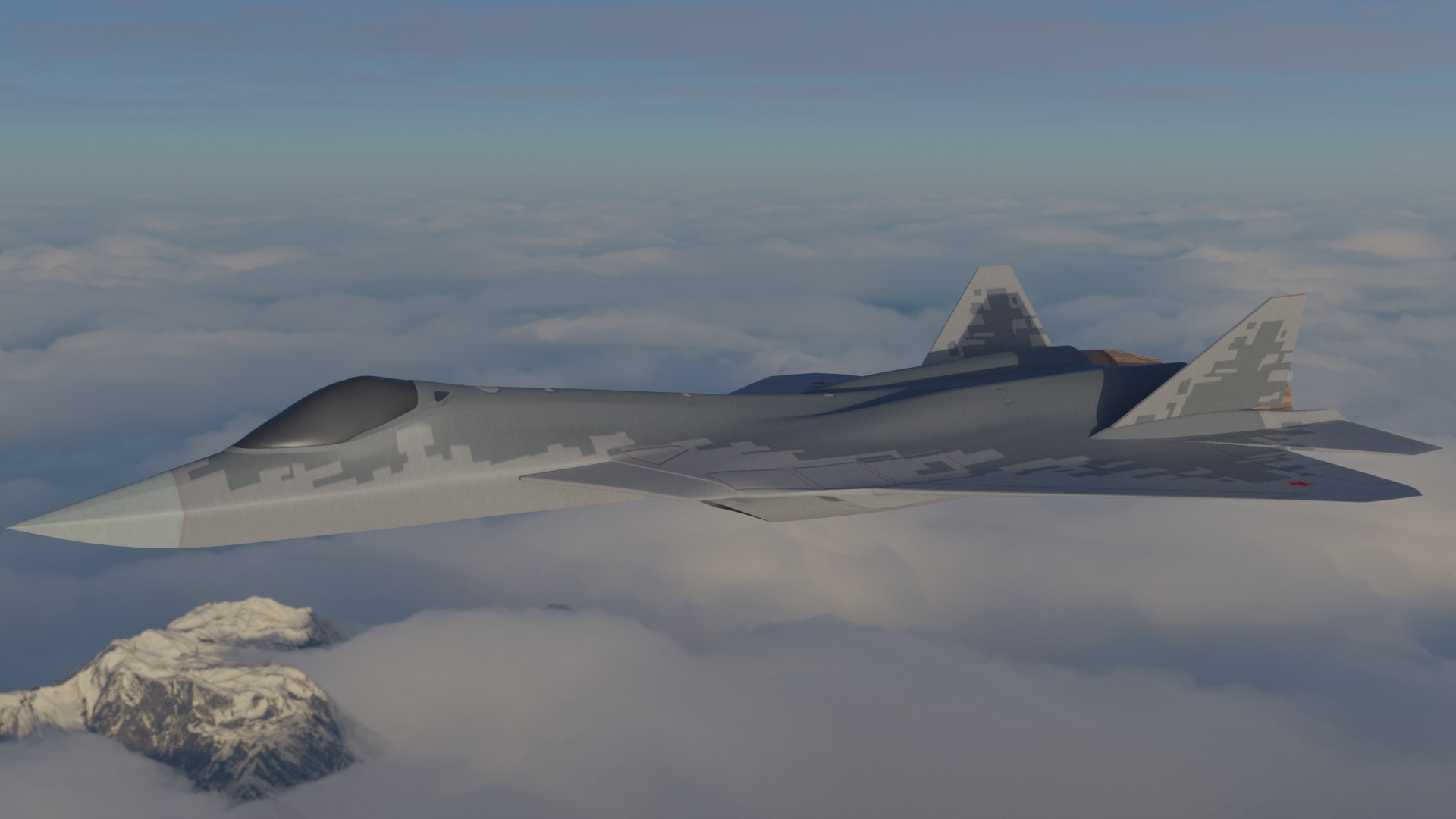 SU57 5TH GEN FIGHTER JET 3D Model LOW POLY 3D Model - TurboSquid 1992034