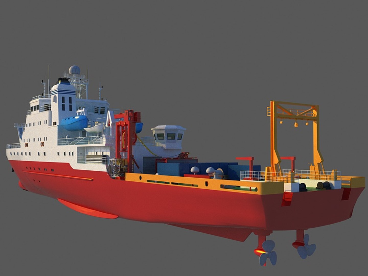 3D Model Scientific Research Ship 1 - TurboSquid 1594335