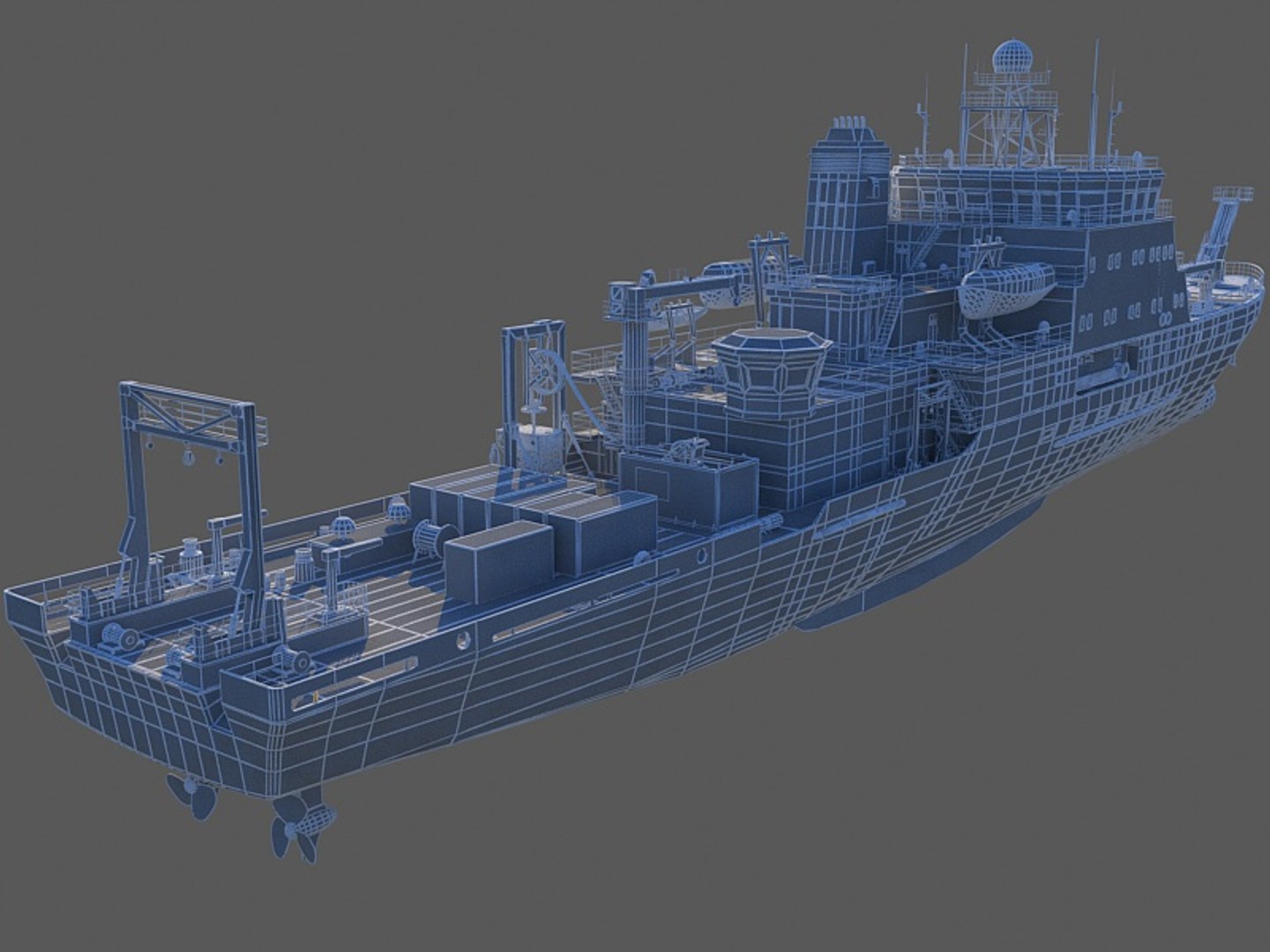 3D model scientific research ship 1 - TurboSquid 1594335
