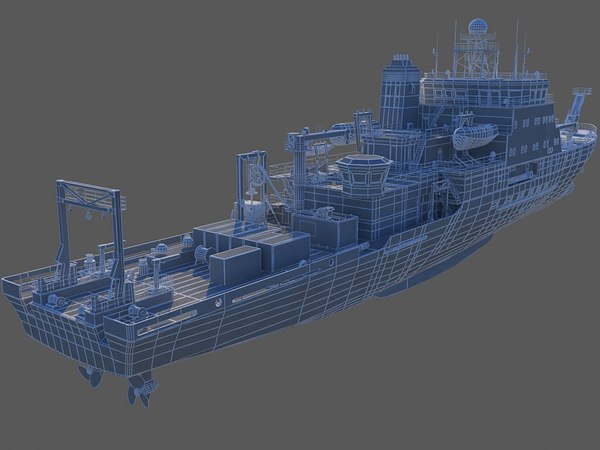 3D model scientific research ship 1 - TurboSquid 1594335