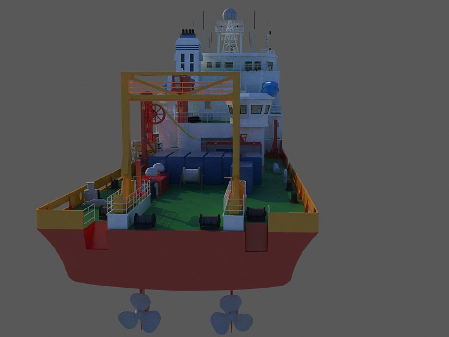 3D model scientific research ship 1 - TurboSquid 1594335