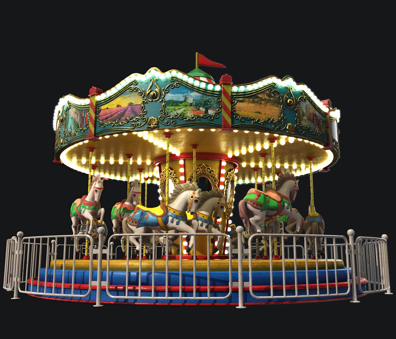 3D Carousel - TurboSquid 1493945