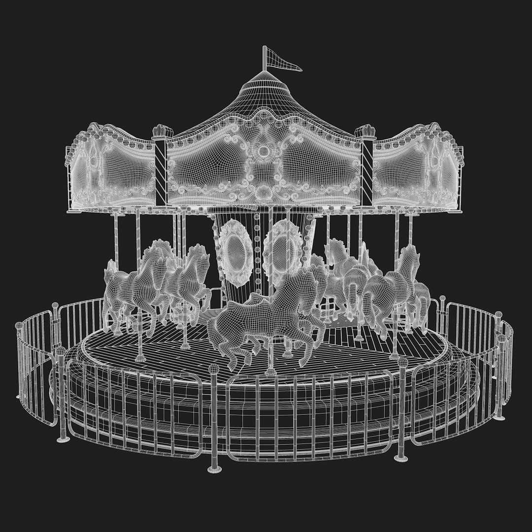 3D Carousel - TurboSquid 1493945