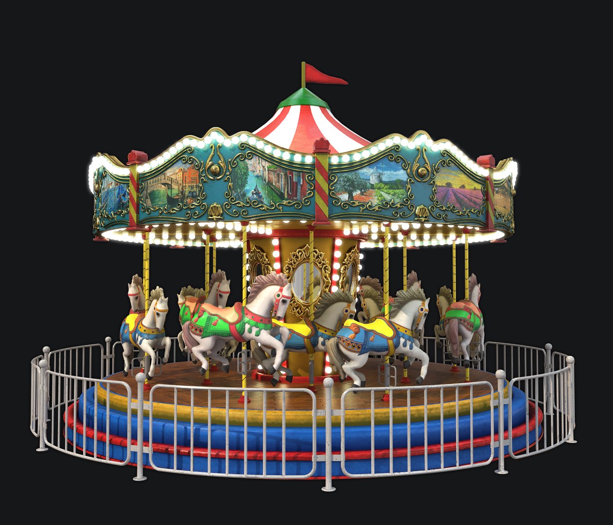 3D Carousel - TurboSquid 1493945