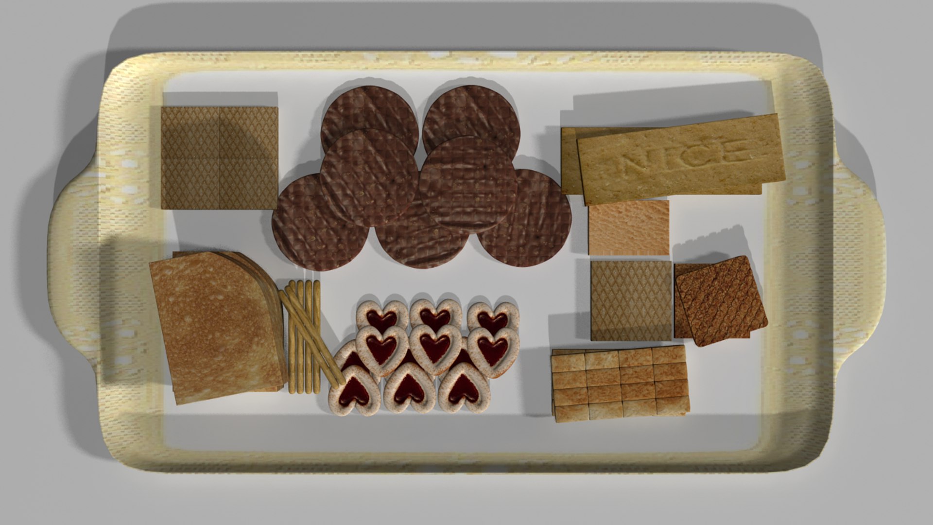 3d Carbohydrates Food
