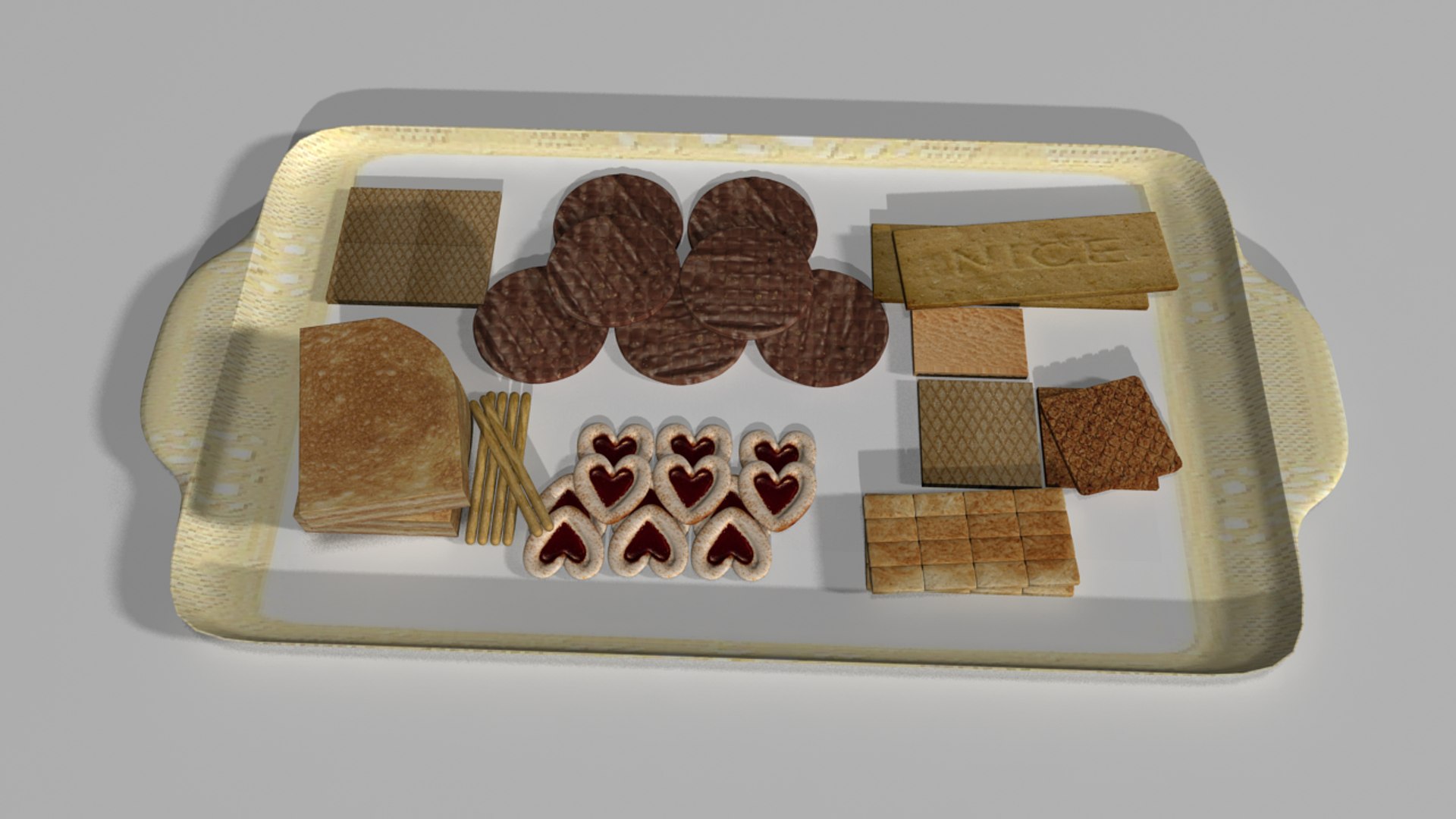 3d Carbohydrates Food