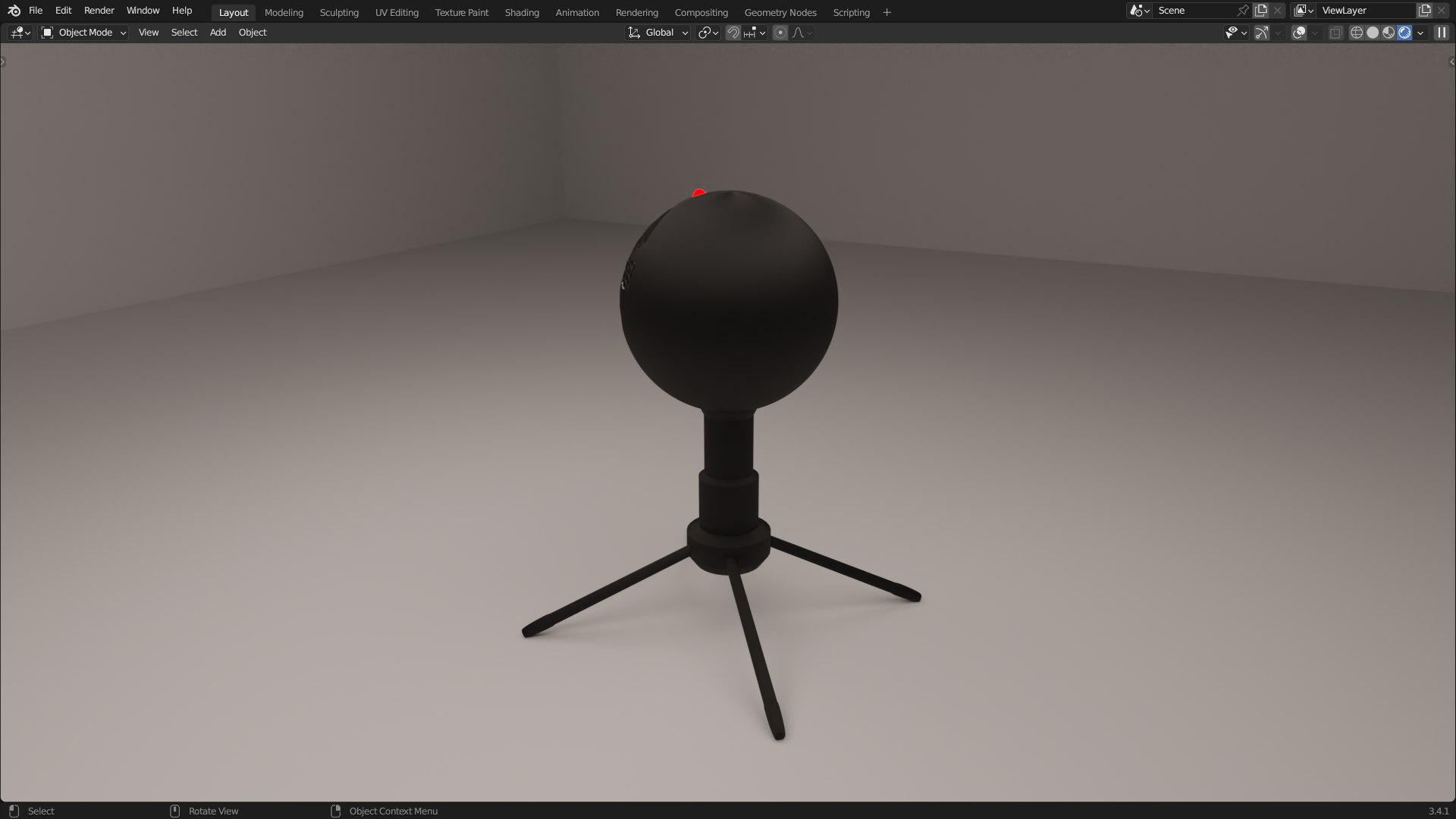 3D Simple Microphone BLENDER - TurboSquid 2081126
