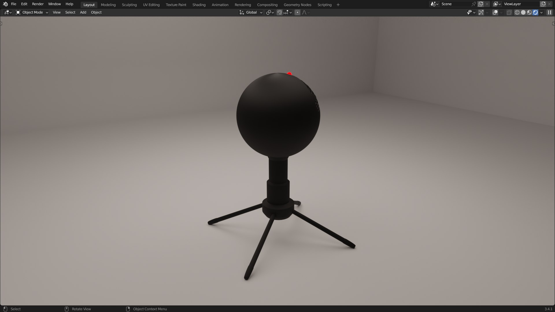 3D Simple Microphone BLENDER - TurboSquid 2081126