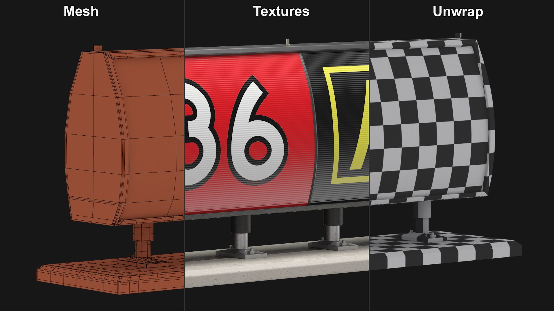 3D Model Airfiled Ground Guidance Sign - TurboSquid 2059882